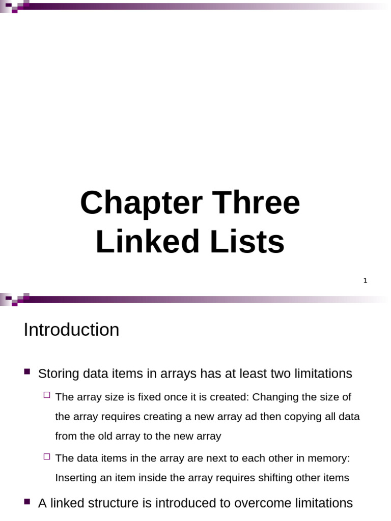 Chapter 3-Linked List | PDF Chapter 3-Linked List | PDF