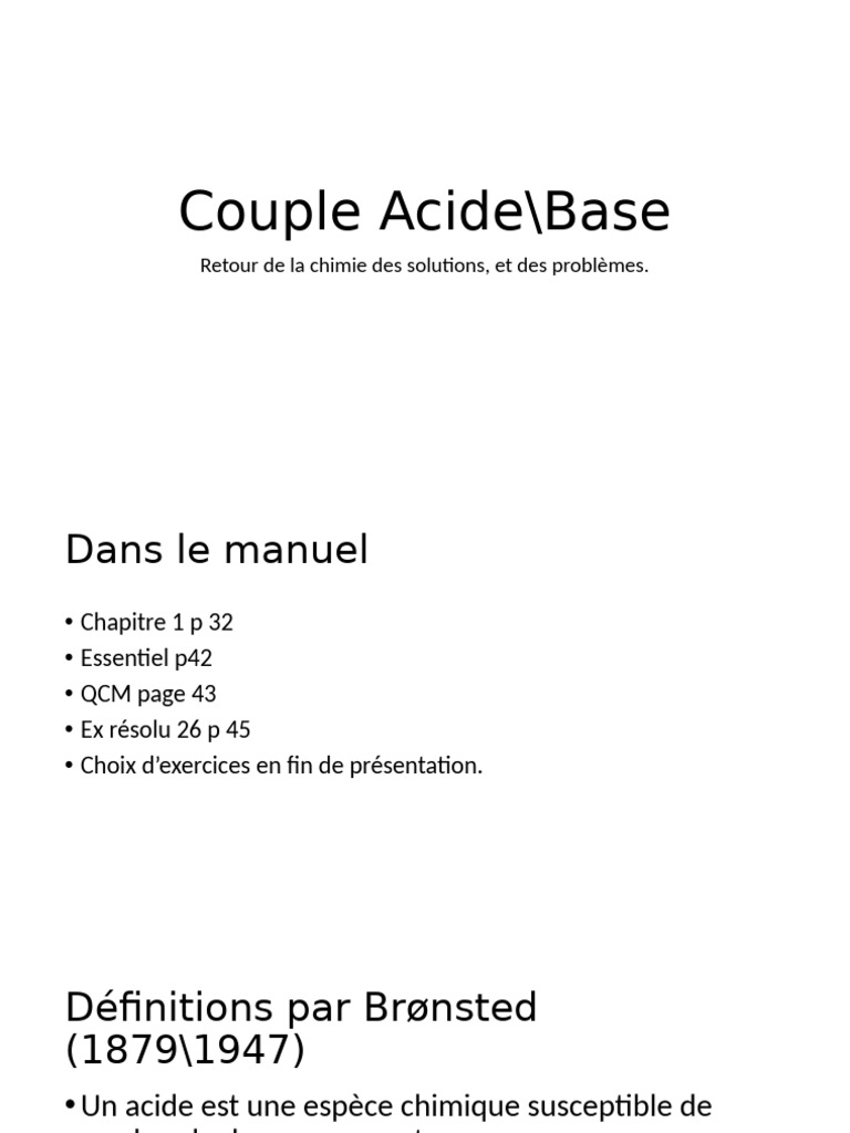Acide Base | PDF