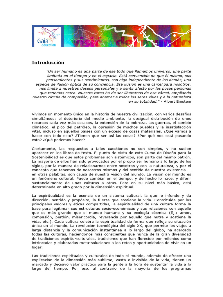 Una Visión Del Mundo, Emergente y Holística | PDF