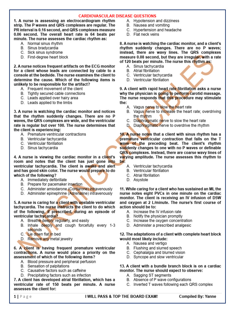 Cardiovascular Disease Assessment Guide | PDF | Heart | Myocardial ...