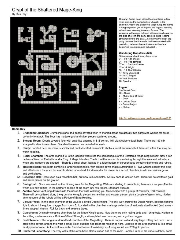 Rick Ray – Crypt of the Shattered Mage-King | PDF