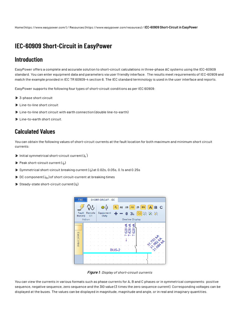 IEC-60909 Short-Circuit Analysis Guide | PDF | Electrical Impedance | Computers