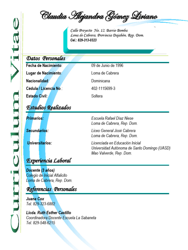 Curriculum Claudia Alejandra | PDF