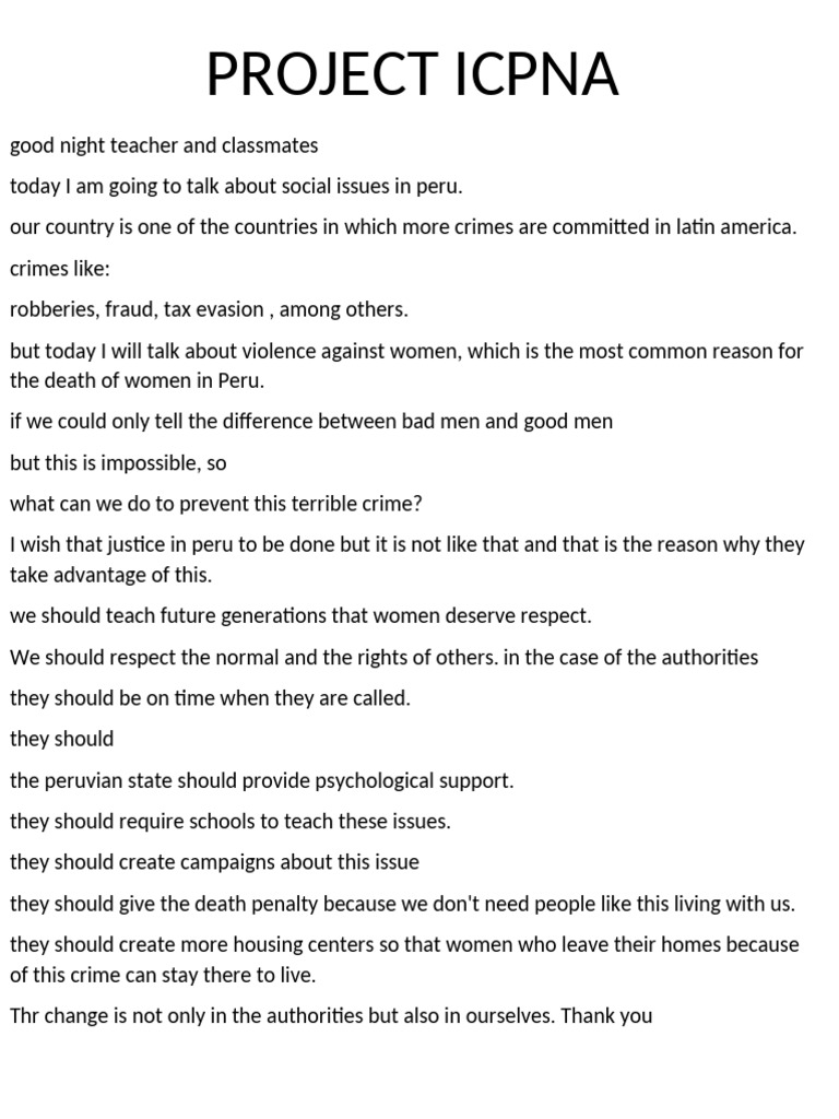 Project Icpna | PDF
