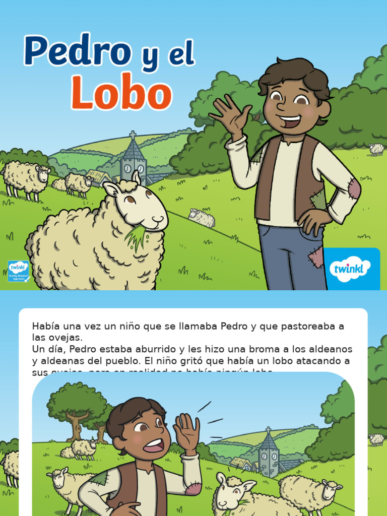 Pedro y El Lobo Fábula Ilustrada | PDF