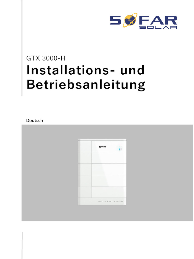 User Manual GTX 3000 V1 DE | PDF