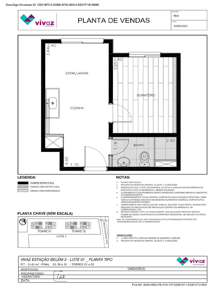 Planta Tipo - 24,63m - Torre 01 e 02 - Final 03, 06 e 10 - PLANTA | PDF