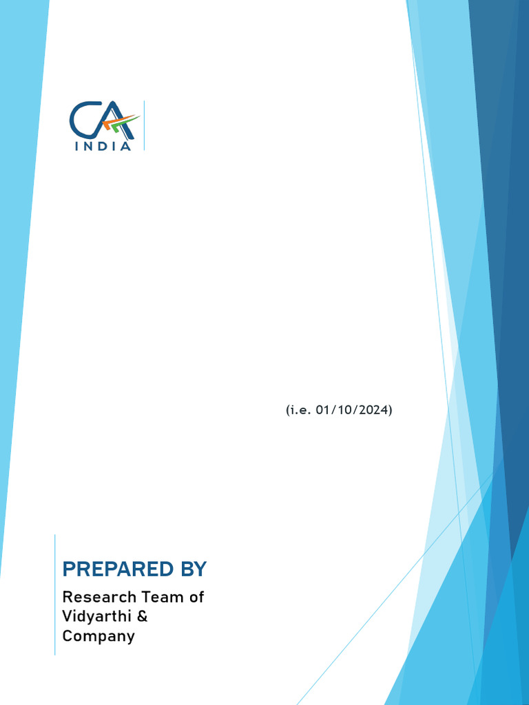 Revised TDS Rates (Effective From Today 01 - 10 - 2024) | PDF | Capital ...