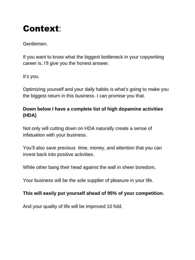 02-High Dopamine Activities (HDA) | PDF