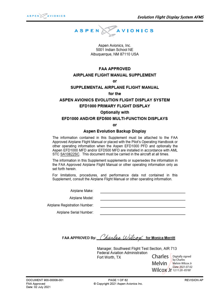 900-00008-001 AP AFMS or SAFM EFD System 1 | PDF