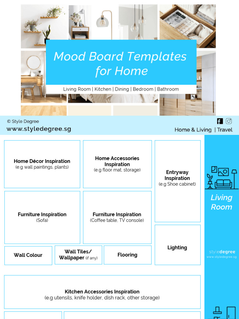 Home Interior Mood Board Templates | PDF | Bedroom | Cabinetry