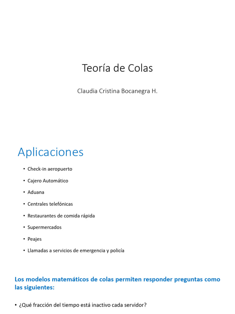 Teoría de Colas | PDF