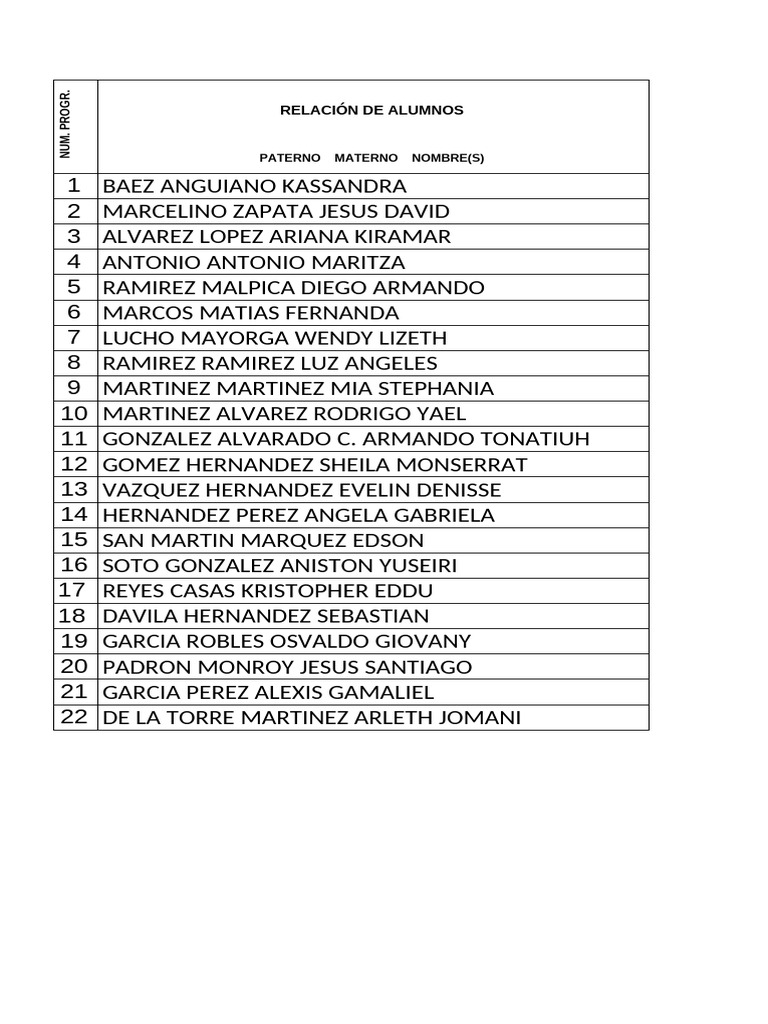 ultimo pase de lista | PDF