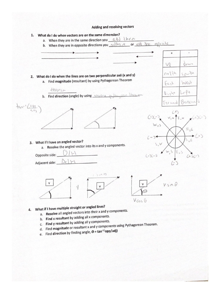 Adding and Resolving Vectors 2024-09-13 11 - 57 - 02 | PDF
