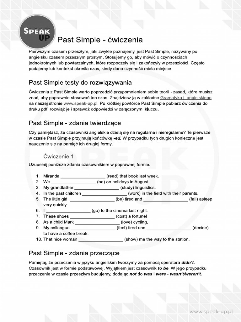 Cwiczenia Present Simple | PDF