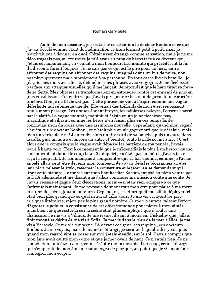 Romain Gary Suite | PDF