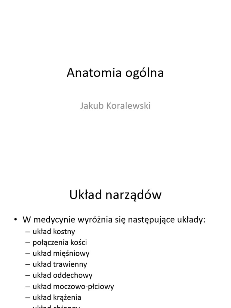 Anatomia Ogólna | PDF