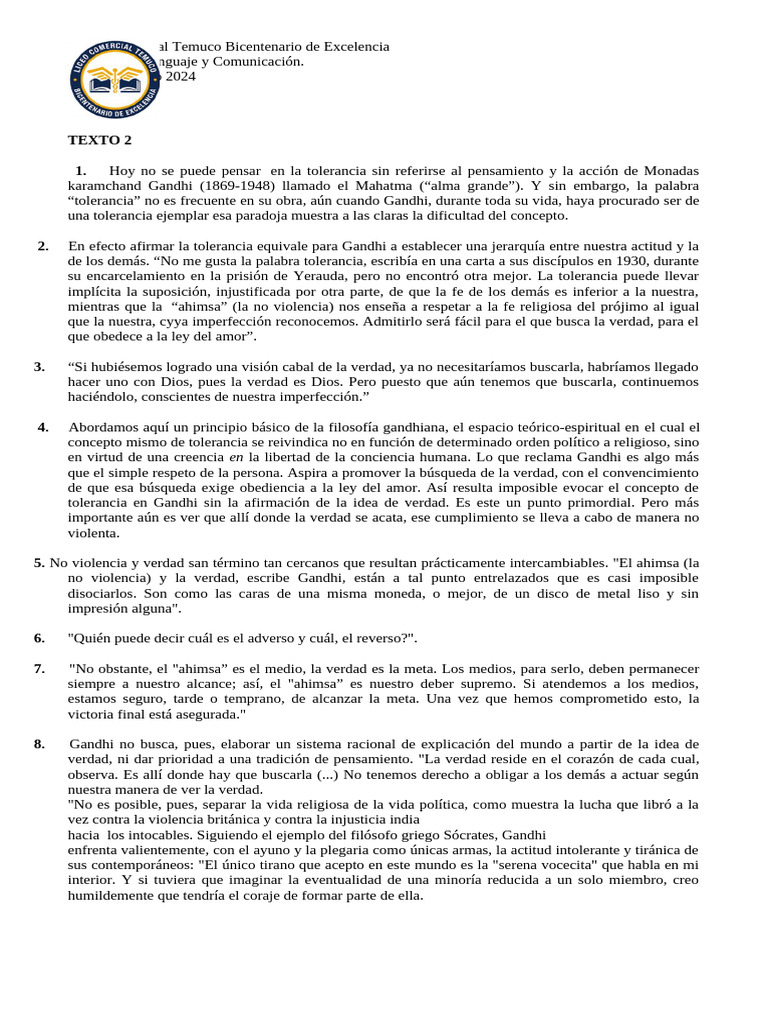 Comprensión 2 y Vocabulario | PDF