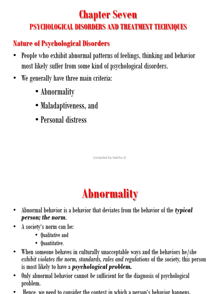 Chapter 7 Psychopathology | PDF | Anxiety Disorder | Id