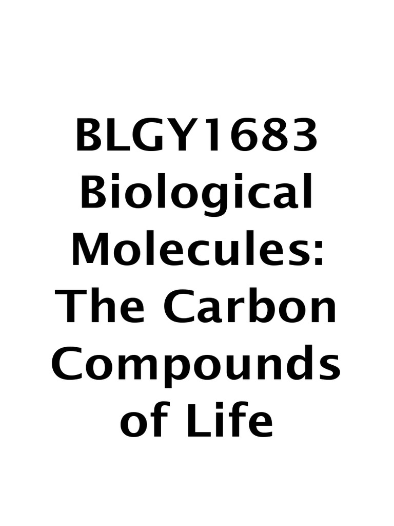 Biological Molecules | PDF Biological Molecules | PDF