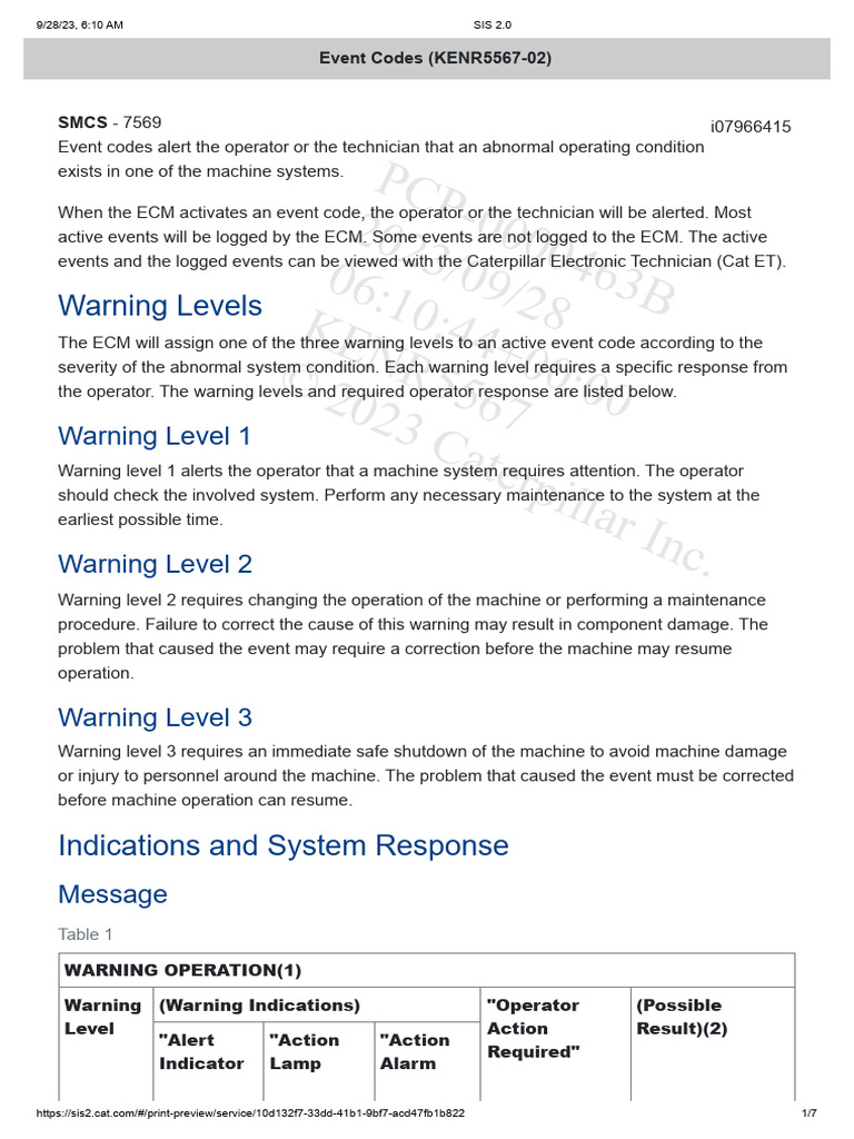 993 Event Codes | PDF