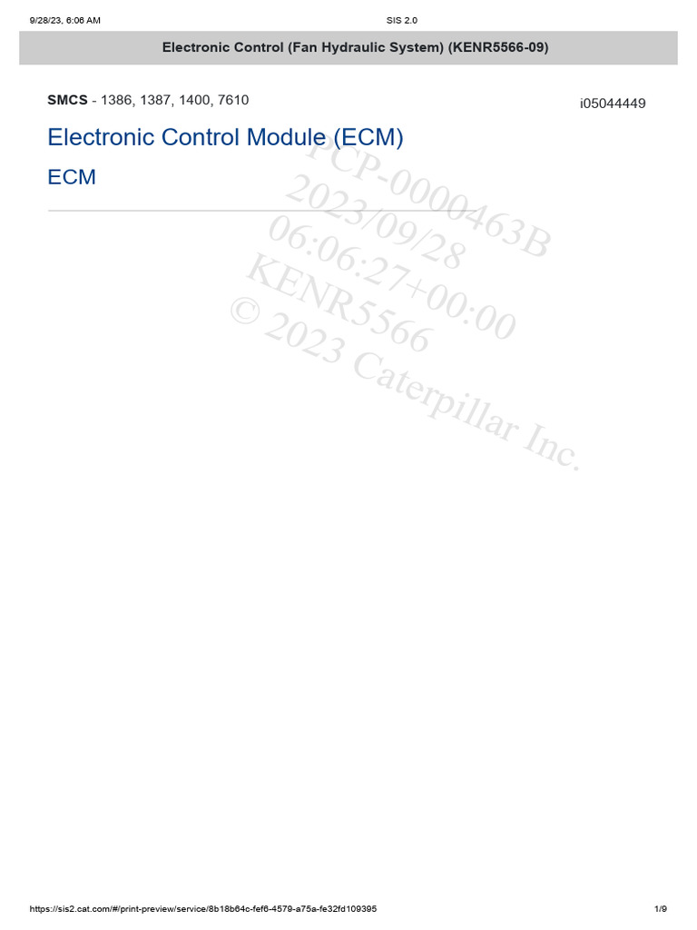 Ecm Hydraulic | PDF