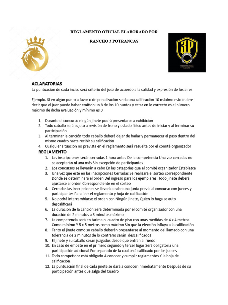 reglamento 2024. | PDF