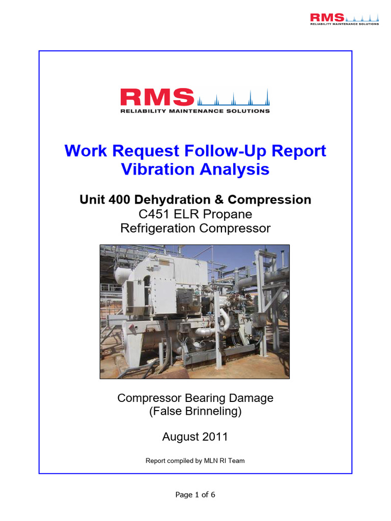 Compressor Bearing Damage Report | PDF | Bearing (Mechanical ...