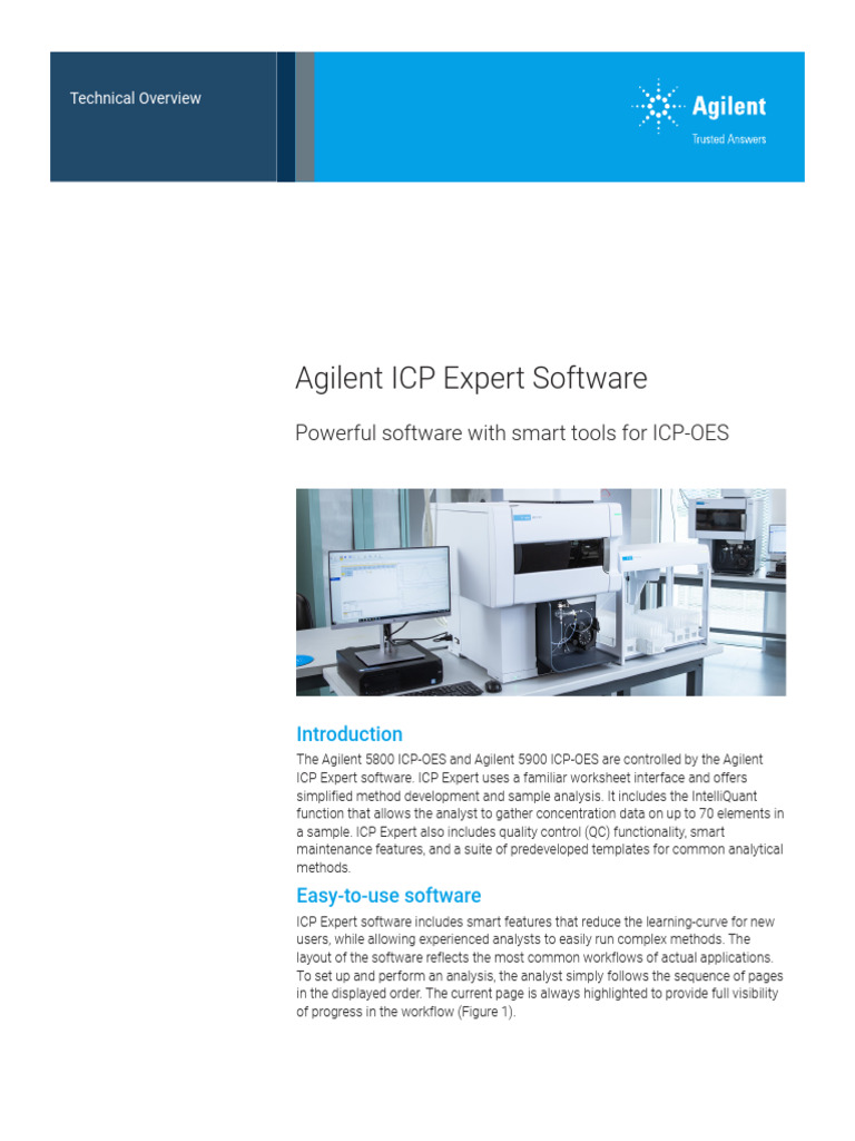 Technical Overview ICP Expert Icp-Oes 5994-1517en Us Agilent | PDF