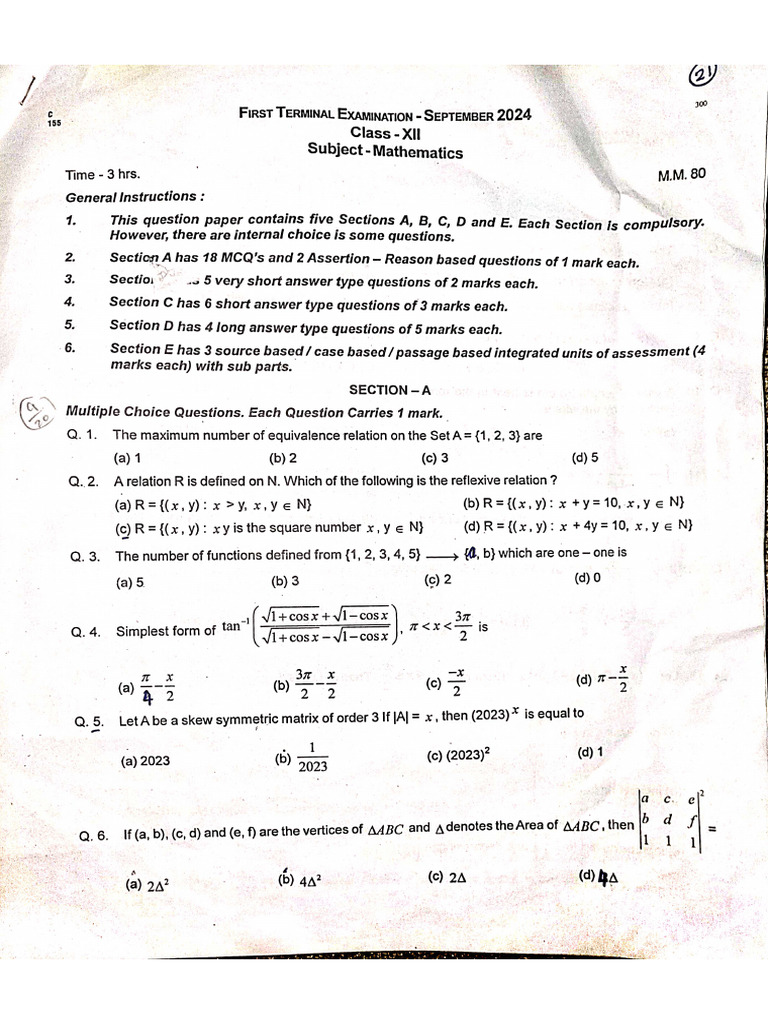 Maths Term 1 Pdf