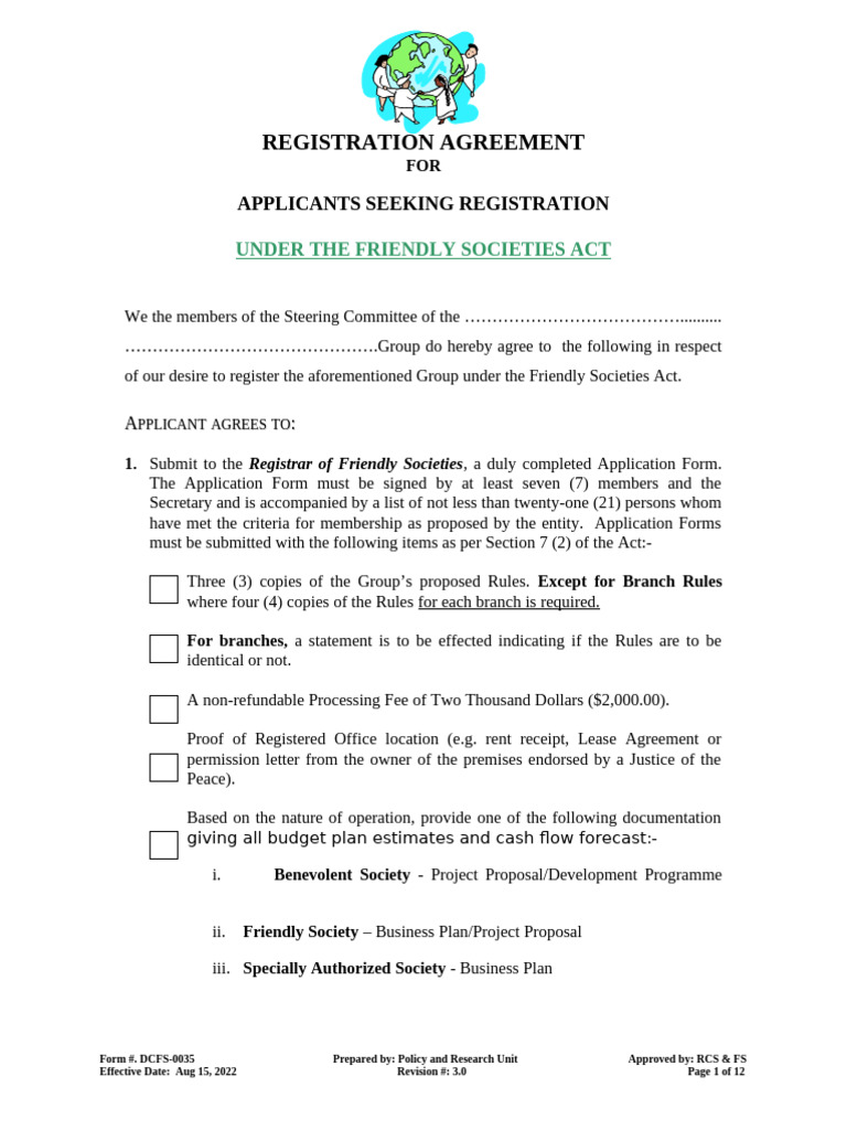 Friendly Societies Registration Guide | PDF | Justice | Business