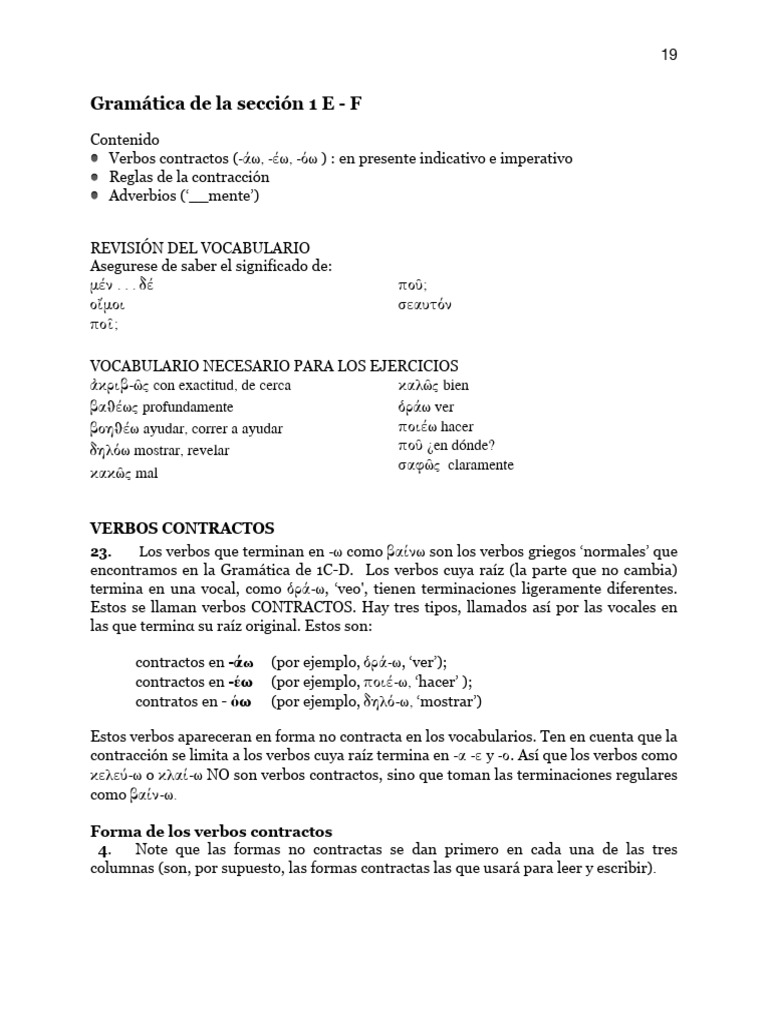 Gram Tica Secciones 1 E G | PDF