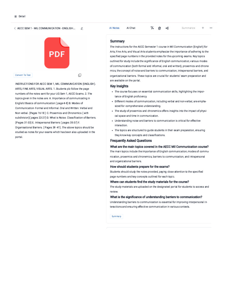 Detail - NoteGPT Workspace | PDF