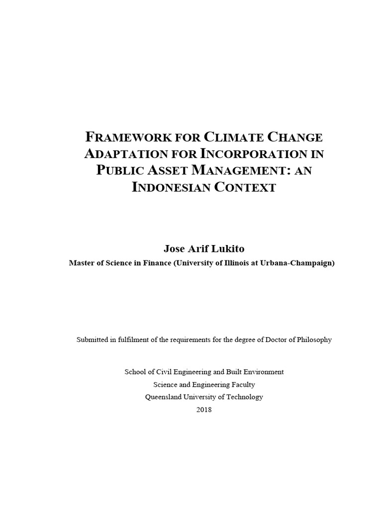 Jose Arif Lukito Thesis - Framework For Climate Change in Public Asset ...