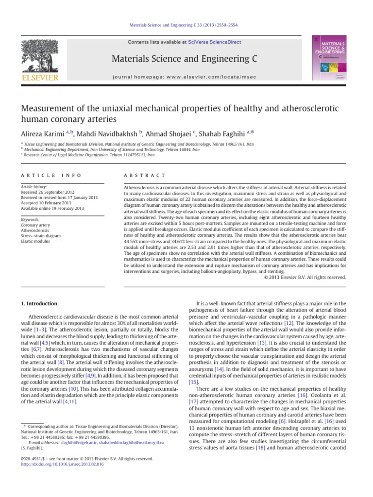 Measurement of The Uniaxial Mechanical Properties | PDF