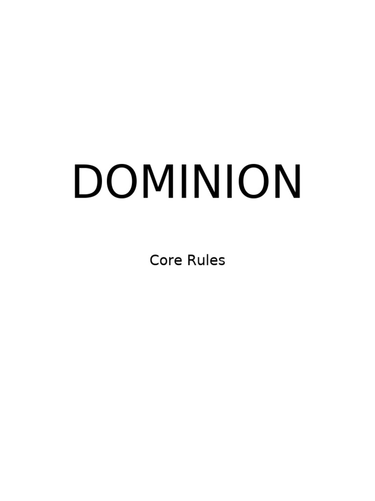 Dominion Revised | PDF