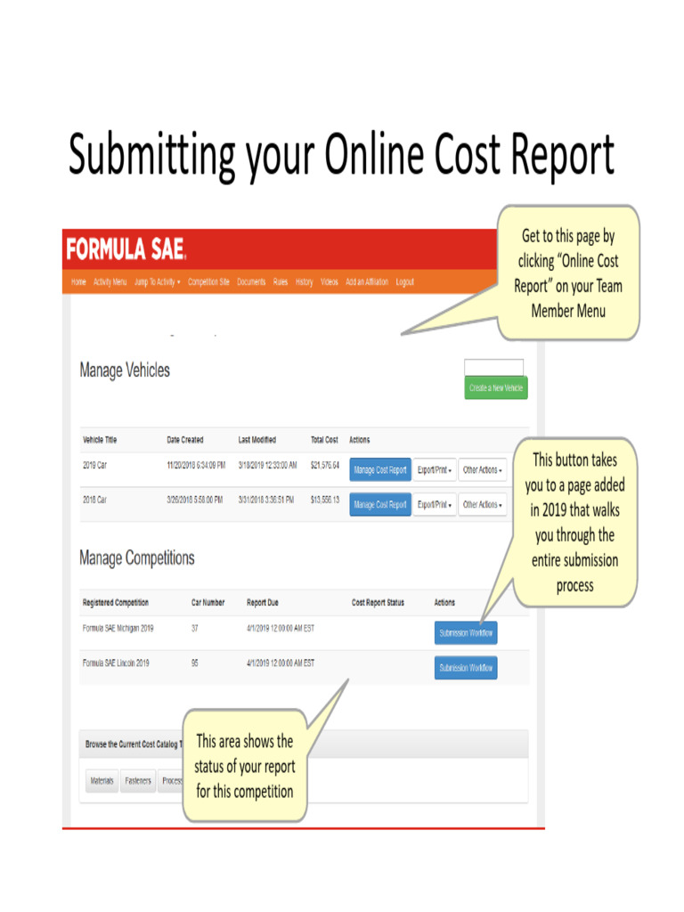 Online Cost Report Submission Guide | PDF | Software | Computing