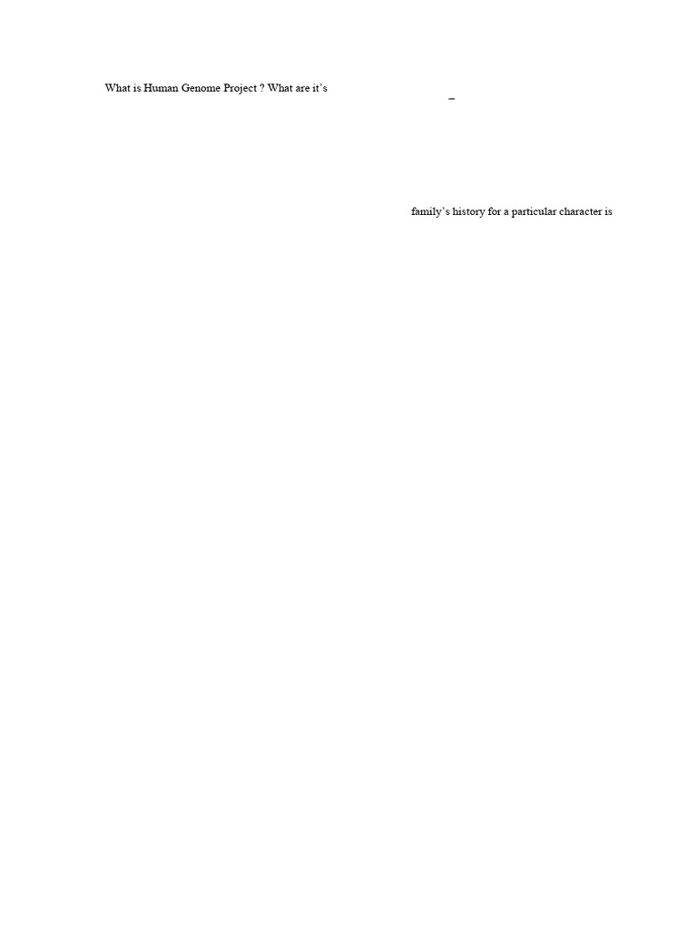 Human Genome Project | PDF