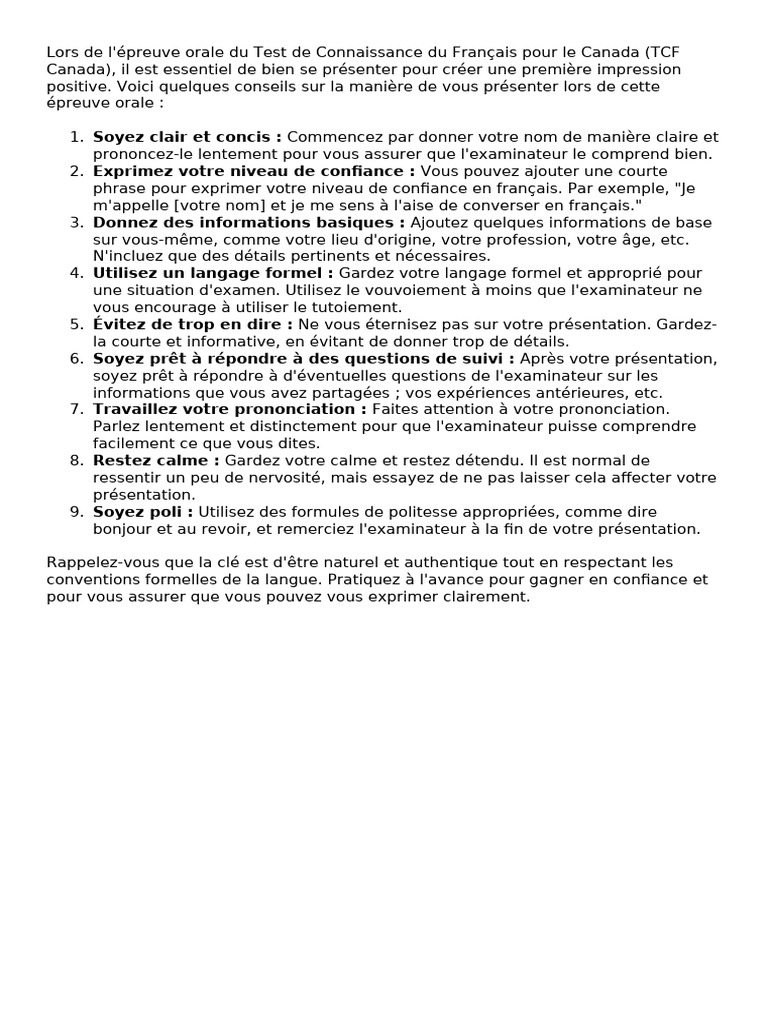 Se Présenter | PDF