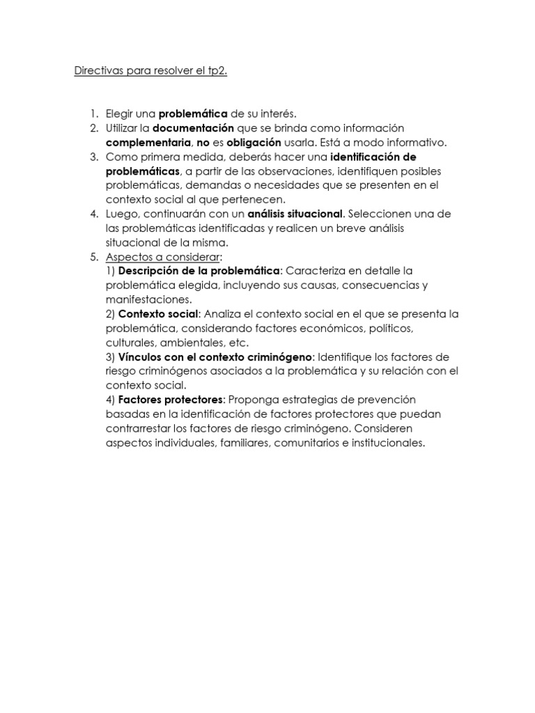 Directivas para El TP2 | PDF