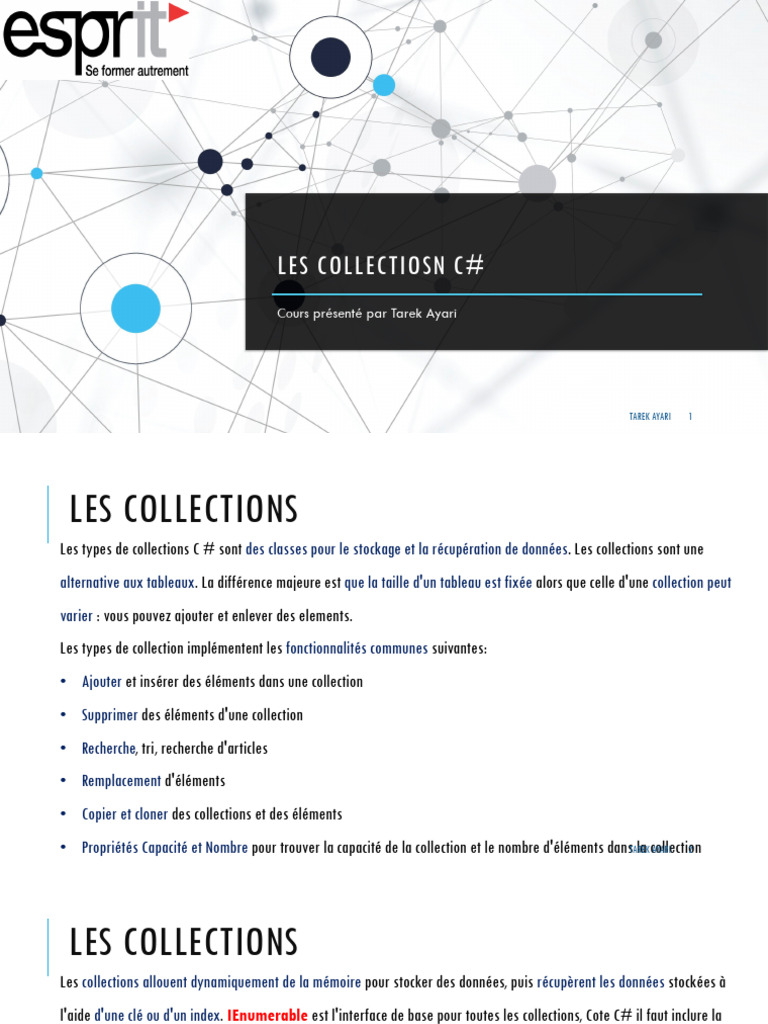 1-Les Collections c# | PDF