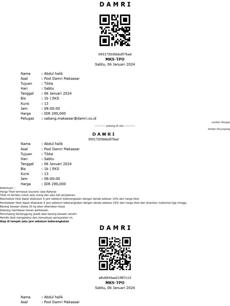 Eticketing Abd Halik | PDF