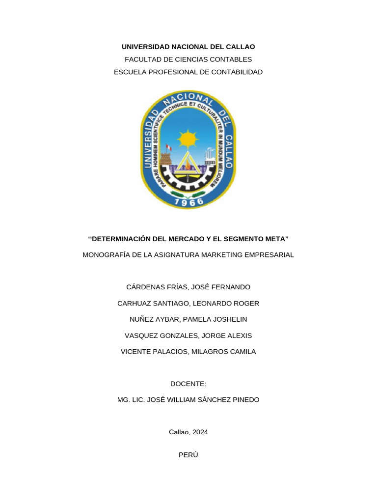 Determinación Del Mercado y El Segmento Meta | PDF