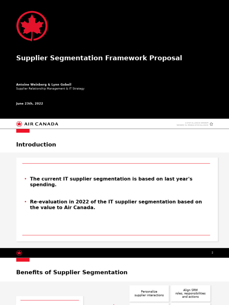 Supplier Segmentation Presentation to SLT | PDF