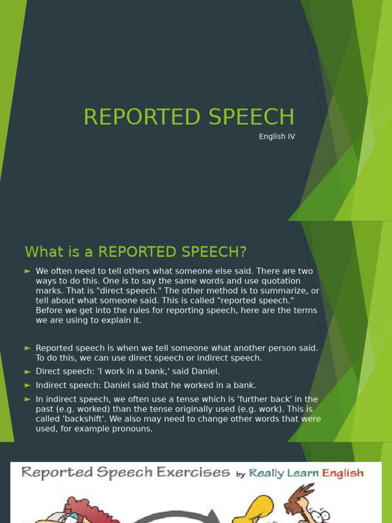 4 Reported - Speech | PDF