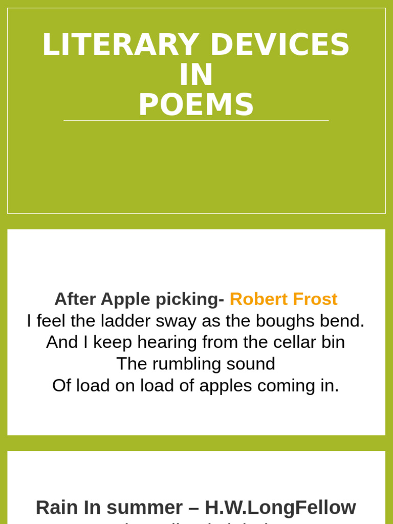 Literary Devices in Poems | PDF