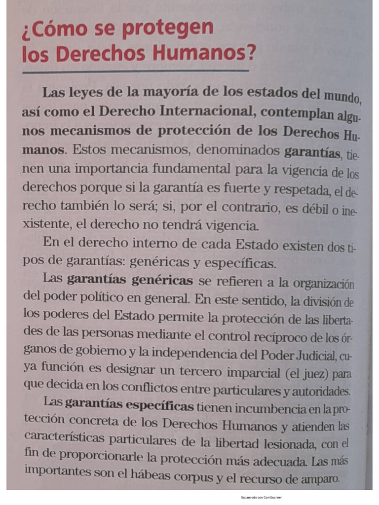 Bibliog Proteccion DDHH 3° Año | PDF