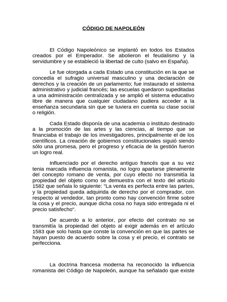 Código de Napoleón | PDF | Napoleón | Justicia