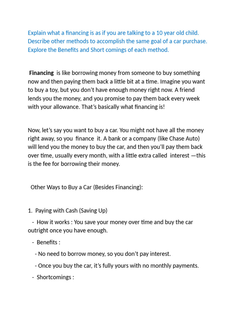 What is Financing? | PDF