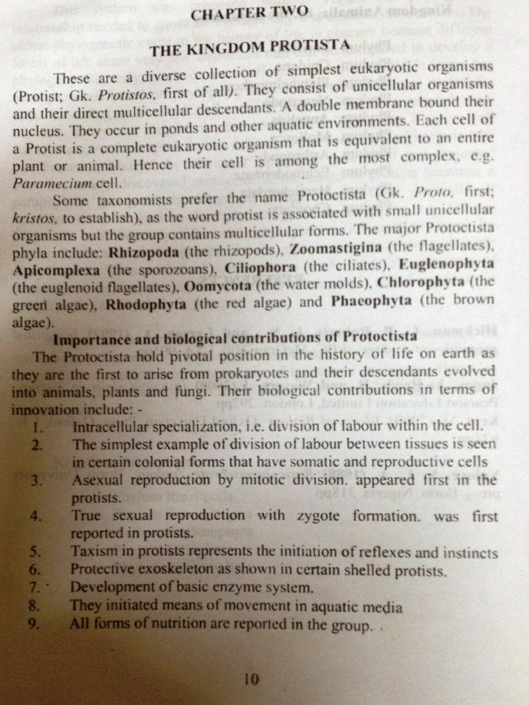 ZLY103 - Protista Note | PDF